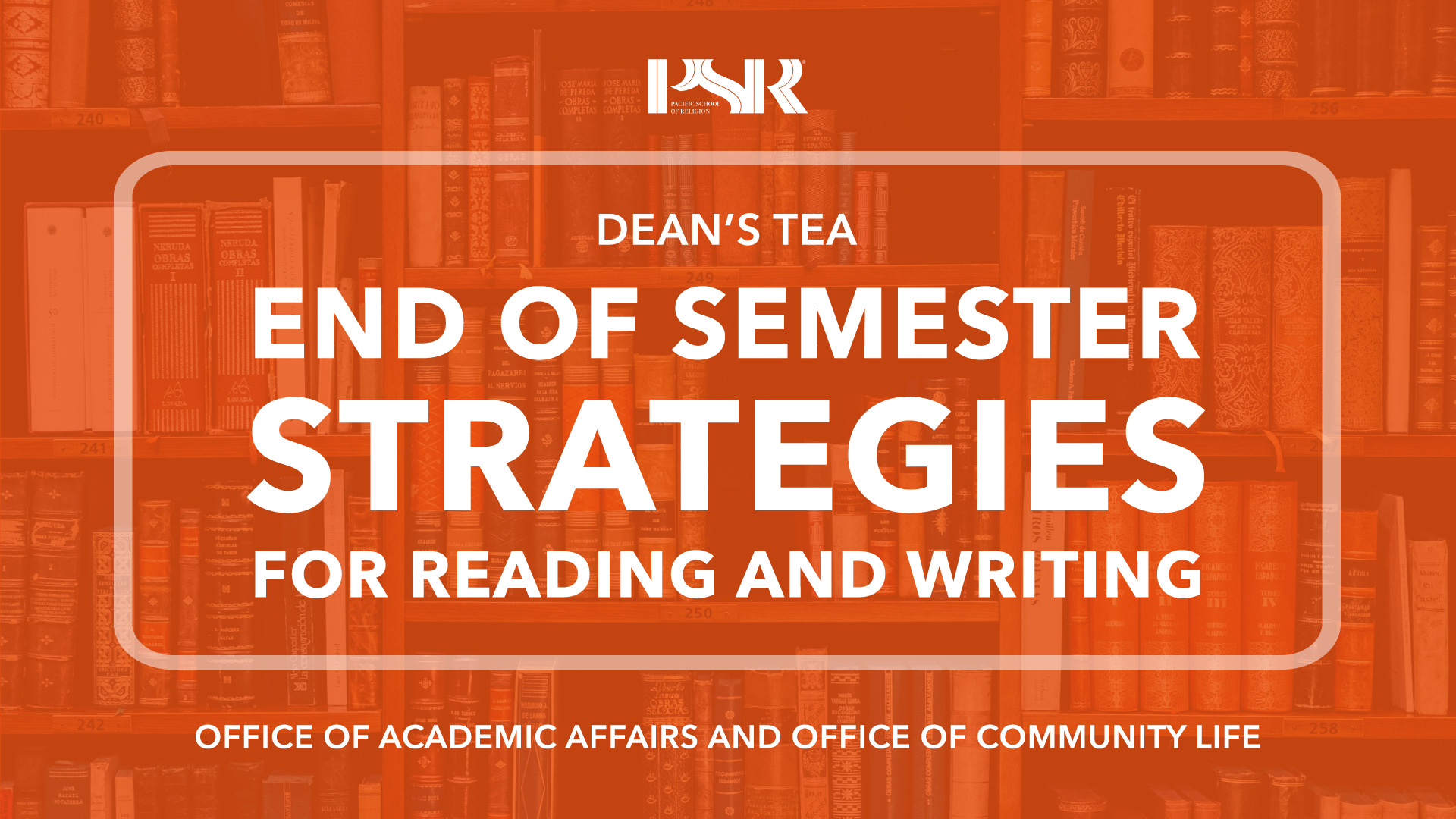Dean's Tea: End of Semester Strategies for Reading and Writing ...